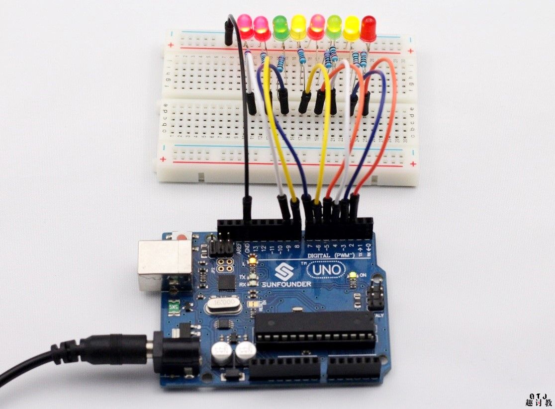 (六)arduino入门:led流水灯 趣讨教